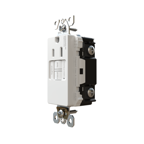 radiant 15A Tamper-Resistant Self-Test Simplex GFCI Outlet