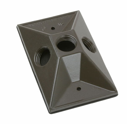 Outdoor Lamp Cluster Cover for Single Gang Box, Bronze | Weatherproof ...