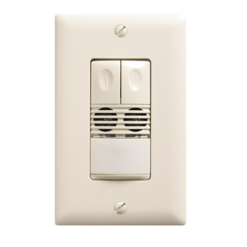 Dual Tech Wall Switch Occupancy Sensor, 2 Relays, 120/277V, Ivory ...