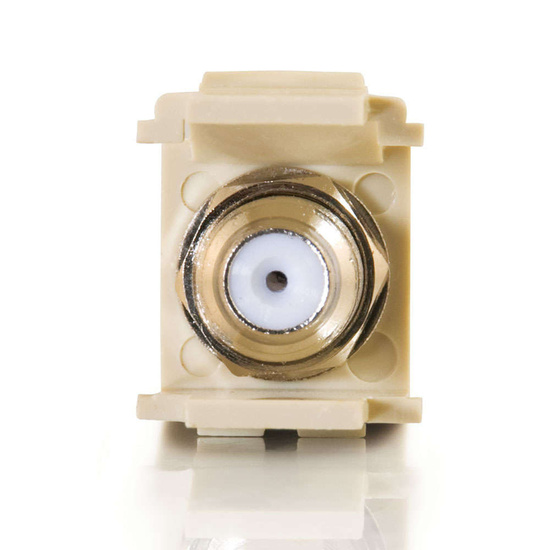 Snap-In F-Type F/F Keystone Insert Module - Ivory | Keystone Jacks and ...