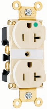 Extra Heavy Duty Hospital Grade LED Illuminated Face Receptacles, Back ...