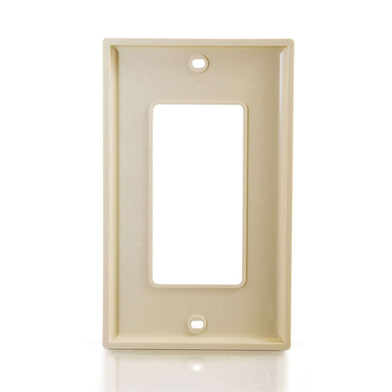 Decorative One Cutout Single Gang Wall Plate - Ivory | Decorative Style ...