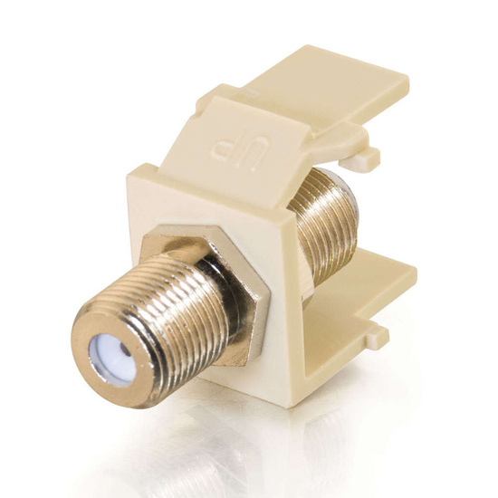 Snap-In F-Type F/F Keystone Insert Module - Ivory | Keystone Jacks and ...