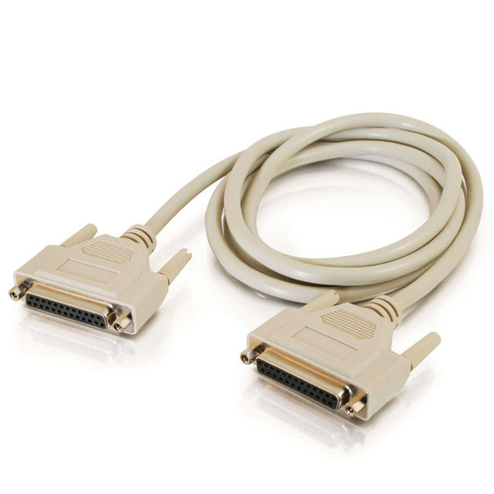 6ft (1.8m) DB25 F/F Serial RS232 Null Modem Cable | Serial RS232 Cables ...