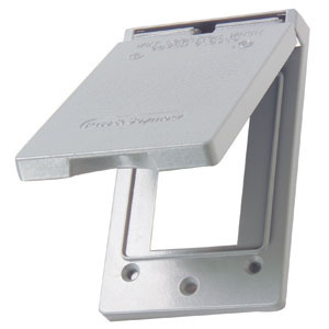 Cast Weatherproof Decorator/GFCI Vertical Cover, Self-Closing, Gray ...