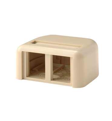 TRACJACK PLASTIC SURFACE MOUNT BOX FOR TWO TRACJACKS SINGLE SIDED, WITH ...