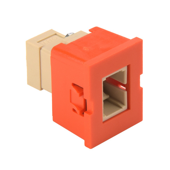 TracJack Module, 1-SC Simplex Multimode, Beige Adapter, Orange Housing ...