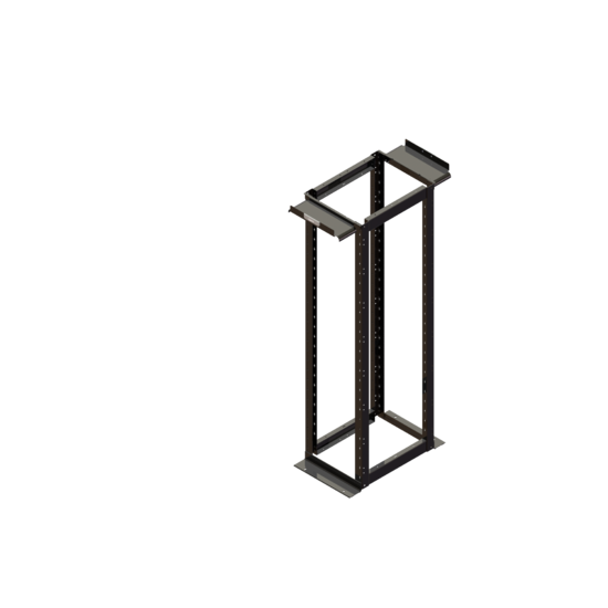 MM20 4-Post Rack, 30", 8 ft, 51 RU, fixed taped rails, Black | Premium ...