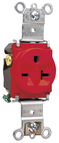 Heavy Duty Spec Grade Single Receptacles Back and Side Wire 20A 250V