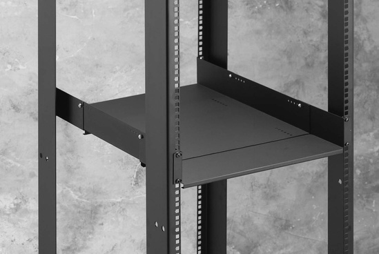 Adjustable Equipment Shelf - 3.34 in H x 17.50 in W x 27 in - 32 in D ...