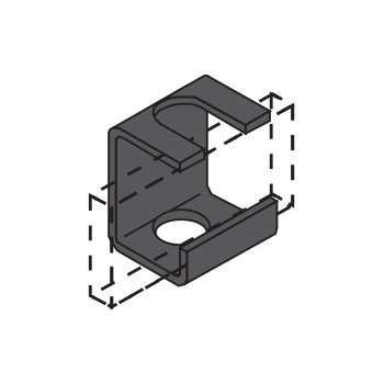 1R-A843-01-BK RUNWAY SLOTTED SIDE RAIL SUPPORT BRACKET 1/2'', EA ...