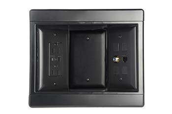Discontinued - Three-Gang Recessed TV Box Kit, Black | Wall Boxes ...