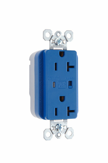 PlugTail® Extra Heavy Duty Surge Protective Duplex Receptacle, Blue ...