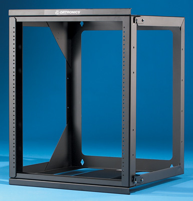 Wall Mounted Relay Rack - 26 H - 20.25 in W x 26 in H x 18 in D - black ...