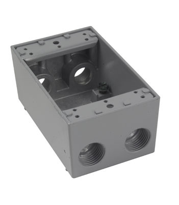 Weatherproof Single Gang Box, Gray | Weatherproof Boxes | Electrical ...