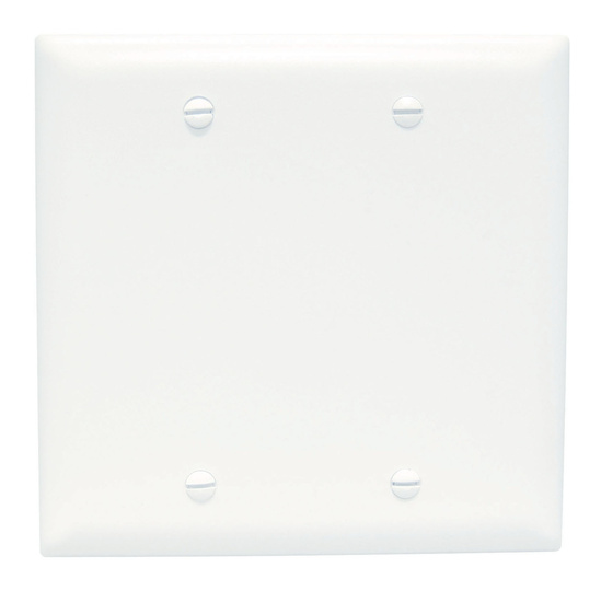 TradeMaster® 2-Gang Nylon Wall Plate, Blank, Box Mounted, White | Wall ...