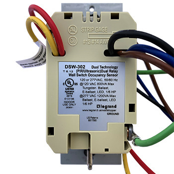 Dual Tech Wall Switch Occupancy Sensor, 120/277V, Ivory | Wall Switch ...