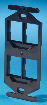 TracJack 106-Type Frame, Four-Port, Black | Workstation Plates and ...