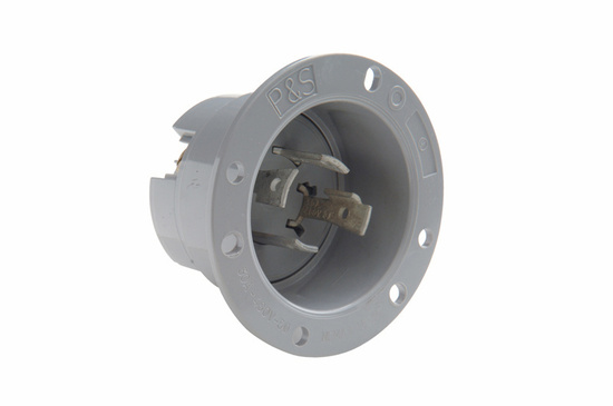 30A NEMA L1630 Flanged Inlet, Gray | Turnlok | Plugs and Connectors ...