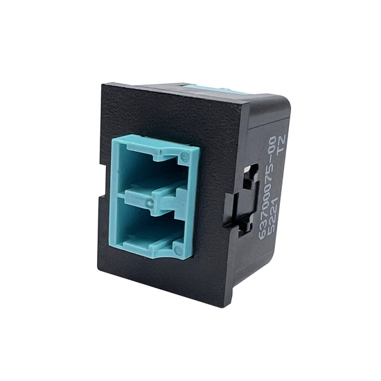 TracJack Module, 1-LC Duplex, OM3/4, Aqua adapter, Black Housing ...
