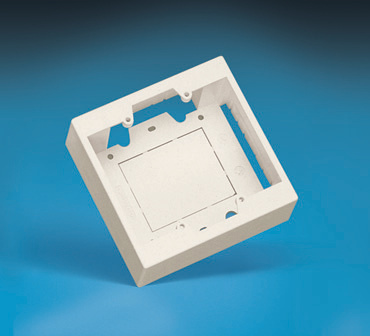 Surface Mount Outlet Box (Double Gang), 2" Deep, Fog White