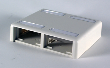SERIES II PLASTIC SURFACE MOUNT BOX FOR TWO 4 UNIT MODULES, TWO SIDED ...