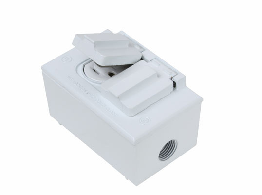 Weatherproof Outlet Kit, White | Weatherproof Covers | Electrical Boxes ...
