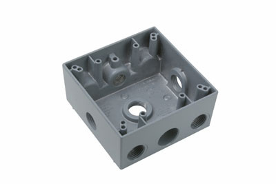 Weatherproof Two Gang Box, Gray | Weatherproof Boxes | Electrical Boxes ...