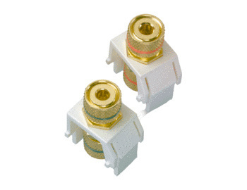Audio Binding Post, White, 5-Pack | Keystone Inserts | Data Connectivity | Audio/Visual