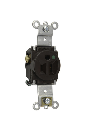 Heavy Duty Hospital Grade Single Receptacle, Back and Side Wire, 15A ...