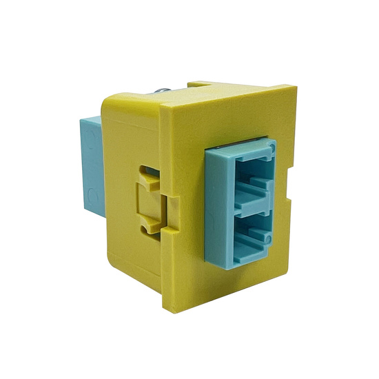 TracJack Module, 1-LC Duplex, OM3/4, Aqua adapter, Yellow Housing ...
