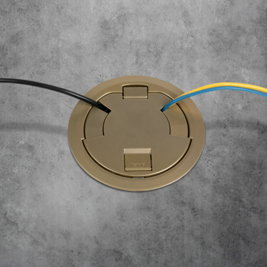 6CT Evolution™ Poke Thru Surface Style Cover, Brass | Recessed | Poke ...