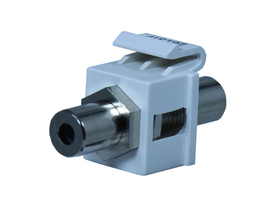 KEYSTONE, 3.5MM, STEREO JACK, female to female, fog white | Jacks and ...