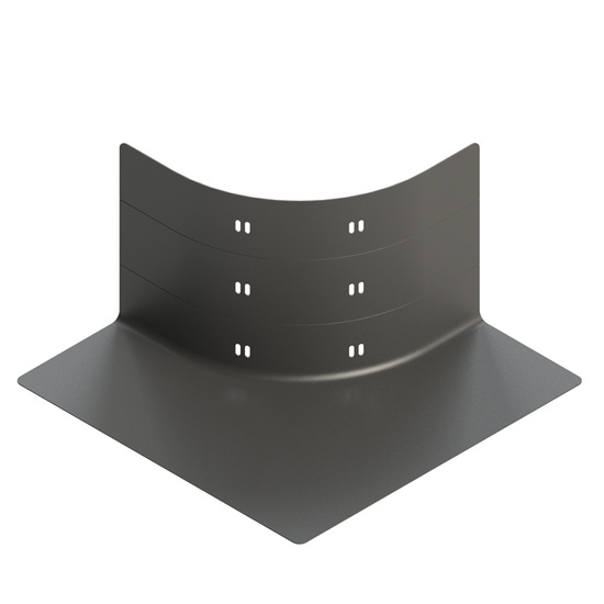 RADT90 RADIUS SHIELD - 6'' RAD BLACK PLASTIC [944770] | Wire Mesh Trays ...