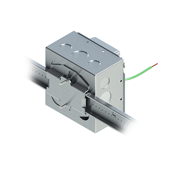 4'' Square Box with Ground Pigtail and 1-Gang 5/8'' Ring with ...