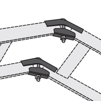 2R-1331-45-ZN-BK RUNWAY 45 DEG VERT CONN KIT 2'' | Cable Runways ...