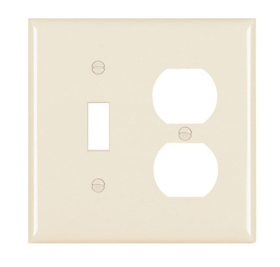 Combination Openings 1 Toggle Switch and 1 Duplex Receptacle Two Gang