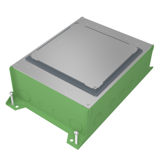 RFBA 10-Gang Rectangular Cover Floor Box - On Grade | Concrete Floor ...