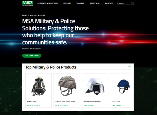 New Web Page Dedicated to Military & Police Safety