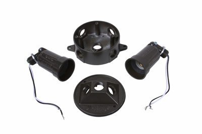 Weatherproof Dual Floodlight Kit, Bronze | Weatherproof Covers ...