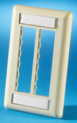 TRACJACK FACEPLATE, SIX-PORT (SINGLE GANG), PLASTIC | Workstation ...