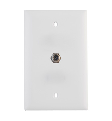 Basic 3GHz Coax Wallplate, White | Pre-Configured Plates and Straps ...