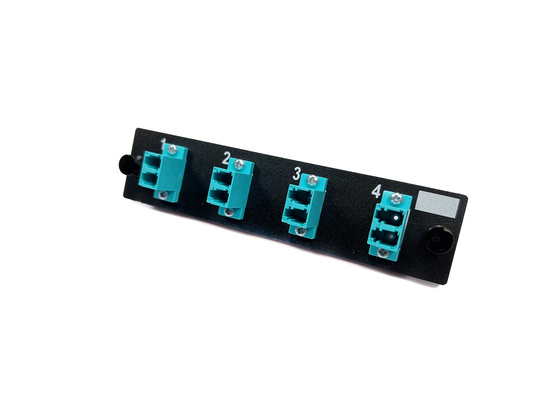 Q-Series OFP Adapter Panel 4 LC Duplex Aqua | Fiber Optic