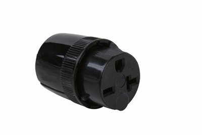 Medium-Duty Dead Front Connector, Black | Straight Blade | Plugs and ...