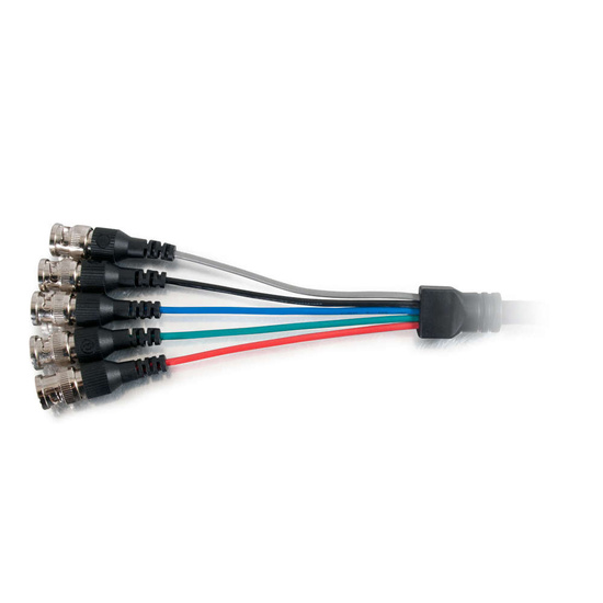 1.5ft (0.46m) Premium HD15 Male to RGBHV (5-BNC) Male Video Cable ...
