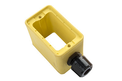 1-Grip, Standard Depth Rubber Portable Outlet Box, Yellow | Rubber and ...