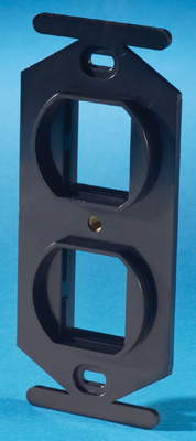 TracJack 106-Type Frame, Two-Port, Black | Workstation Plates and Boxes ...