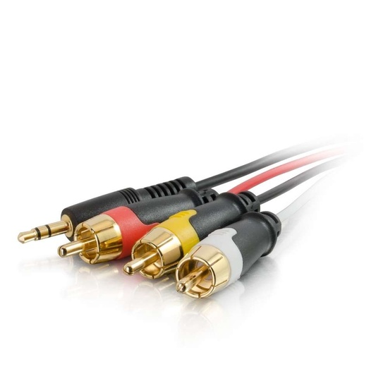 0.5ft (0.15m) RapidRun® VGA (HD15) + 3.5mm + Composite Video Flying ...