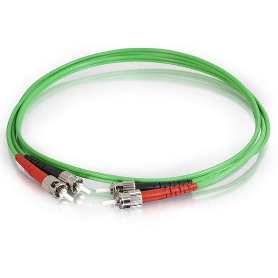 3.3ft (1m) ST-ST 62.5/125 OM1 Duplex Multimode PVC Fiber Optic Cable ...