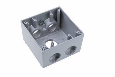 Weatherproof Two Gang Box, Gray | Weatherproof Boxes | Electrical Boxes ...